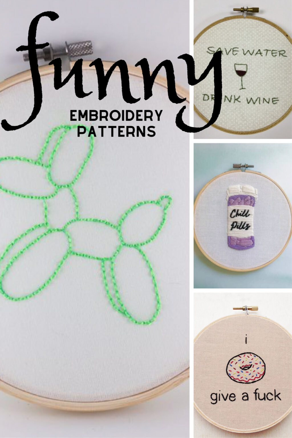 35 Funny Embroidery Designs - meshthread.com