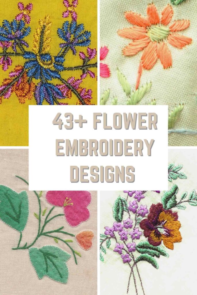 43+ Flower Embroidery Designs - meshthread.com