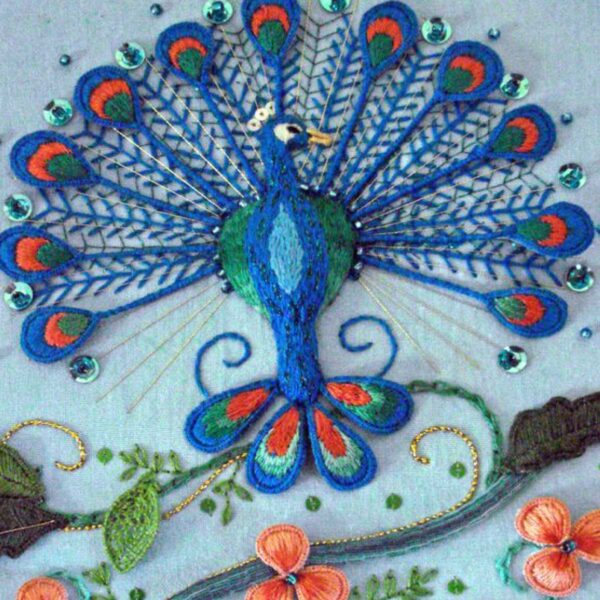 37 Gorgeous Peacock Embroidery Ideas - meshthread.com