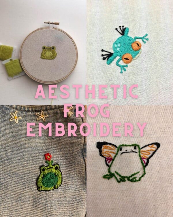 25 Fantastic Frog Embroidery Patterns - meshthread.com