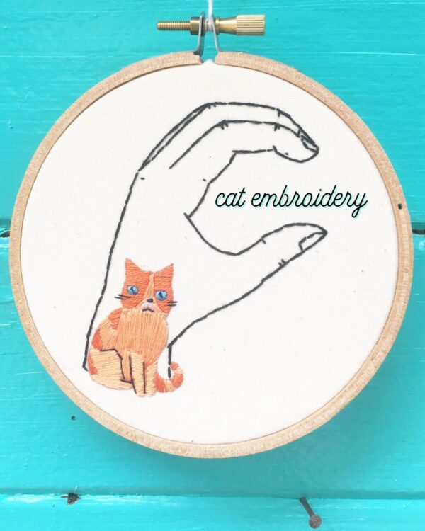 27 Cat Embroidery Patterns For Feline Friends - meshthread.com