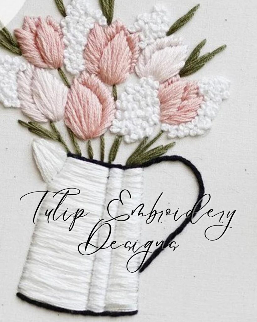 13 Tulip Embroidery Patterns To Welcome Spring - meshthread.com