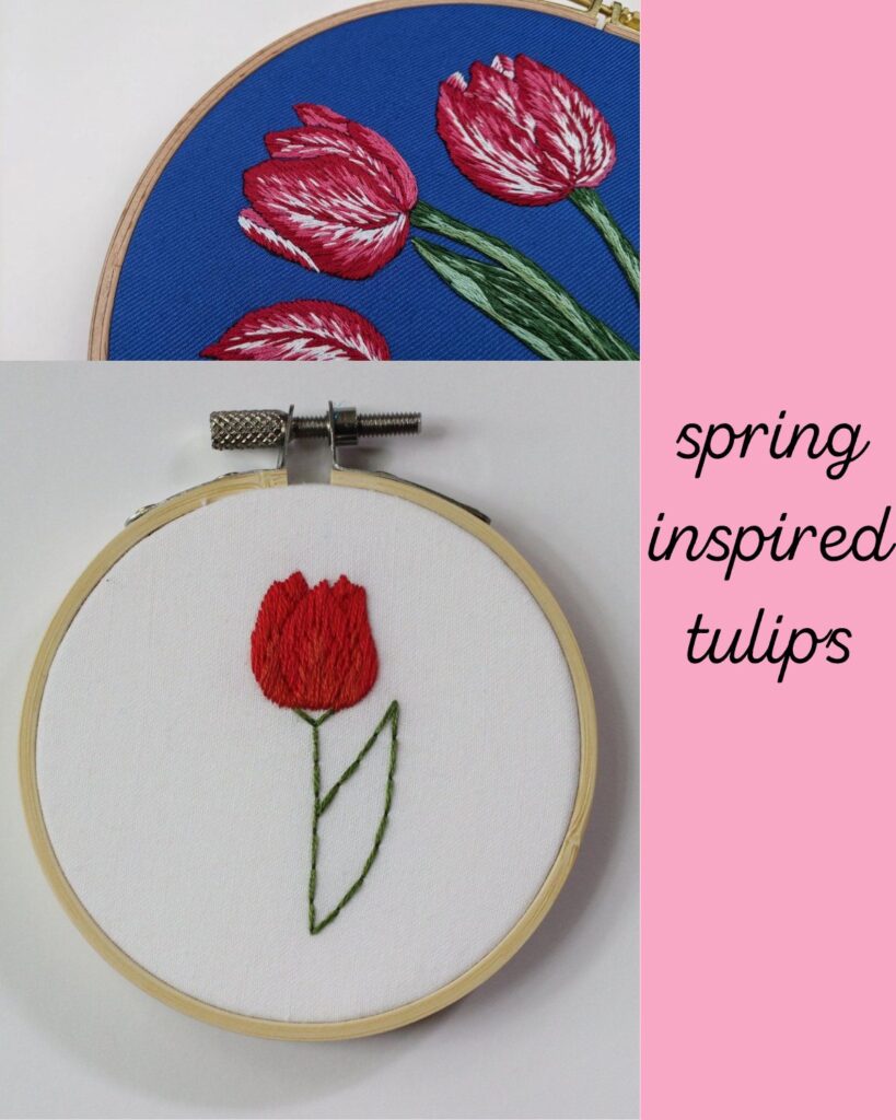 13 Tulip Embroidery Patterns To Welcome Spring - meshthread.com